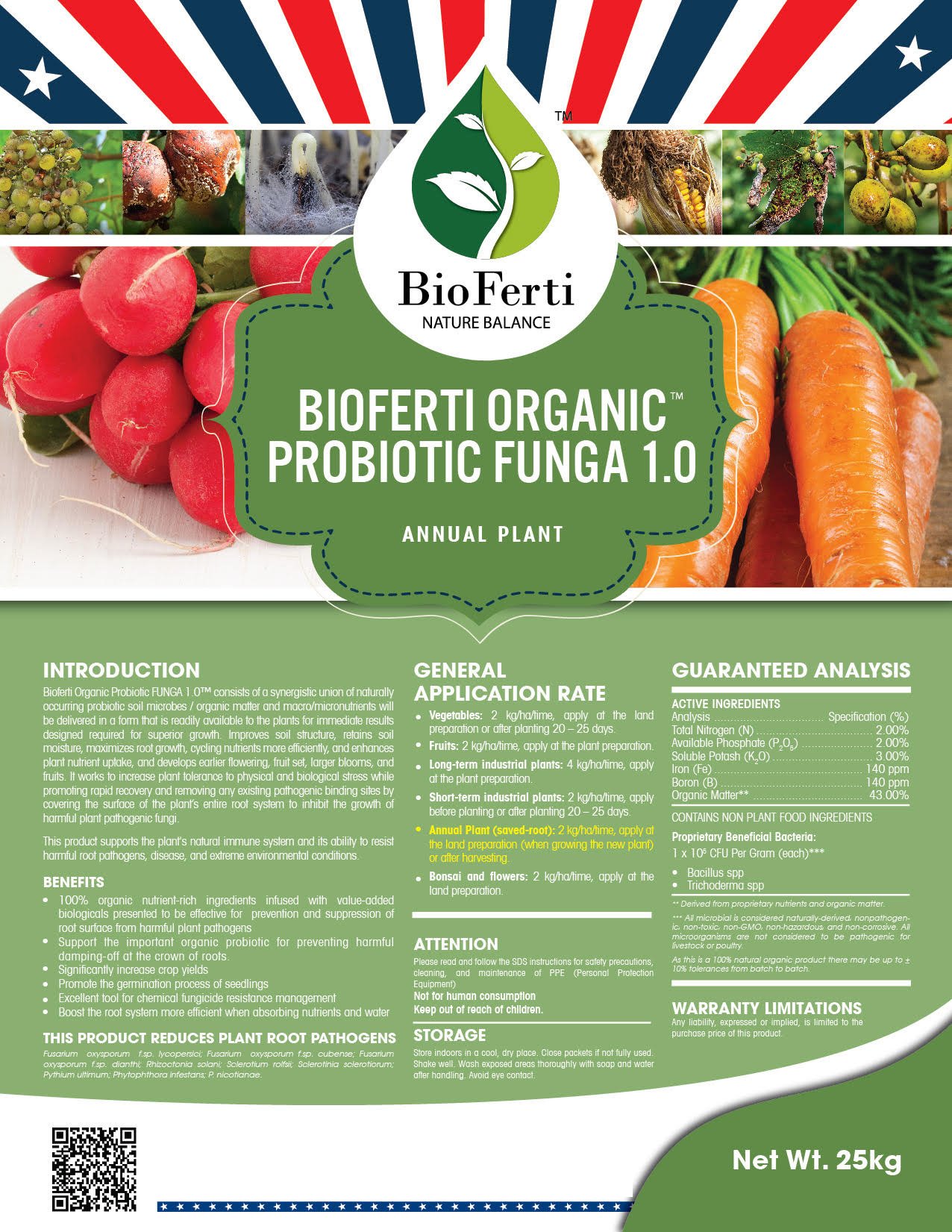 Bioferti Organic Probiotic Funga 1.0 Annual Plant – Microbial Biofertilizer